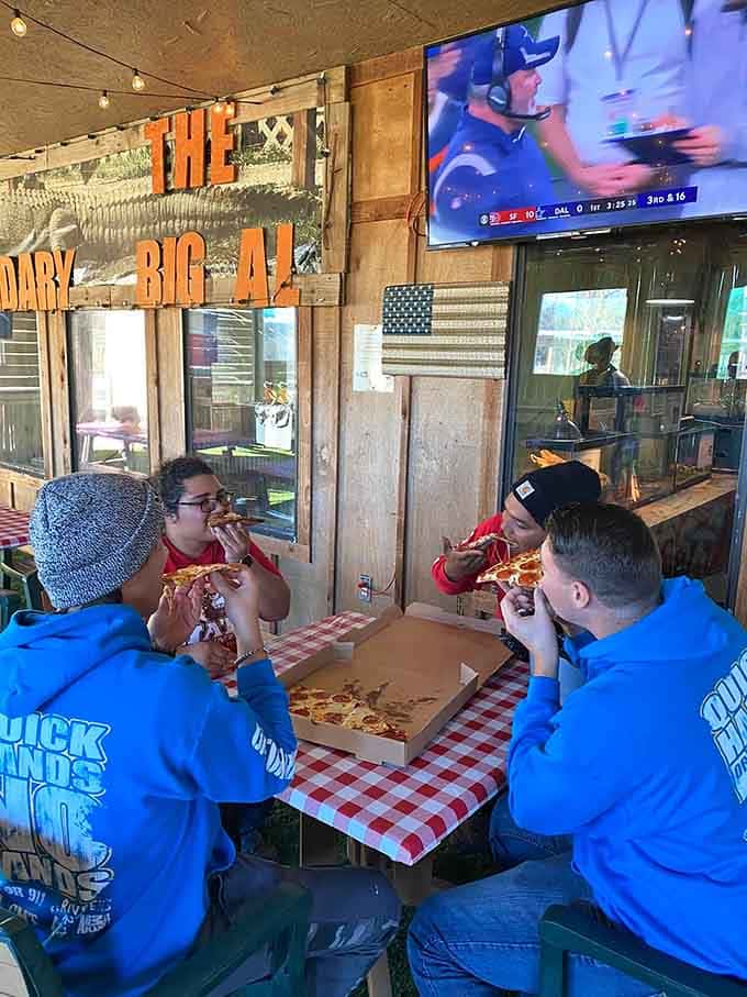 Pizza tastes better when there's a chance prehistoric reptiles are watching you eat, scientific fact.