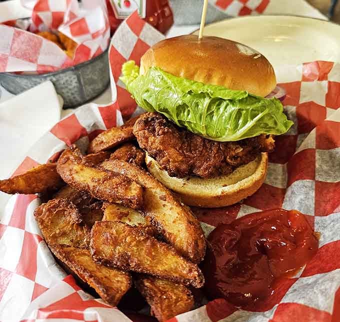 That crunch-to-juiciness ratio on this sandwich should be studied by scientists and celebrated by hungry people everywhere.