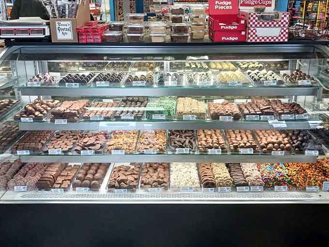 A fudge case so beautiful it should come with a warning label for chocolate lovers everywhere.