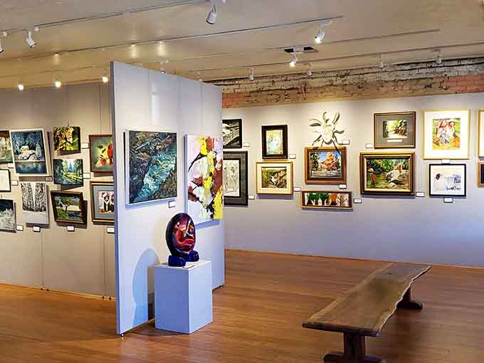 Local art fills every wall here, proof that creativity thrives when a town actually gives artists room to breathe.