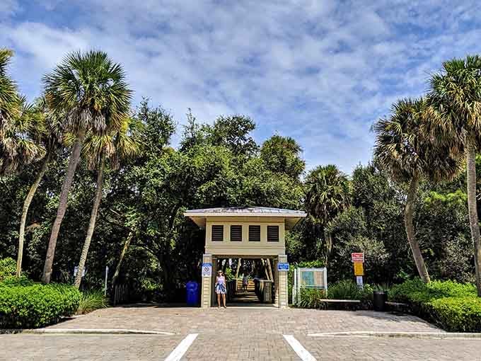 The entrance welcomes visitors to discover what happens when humans and nature decide to work together beautifully.