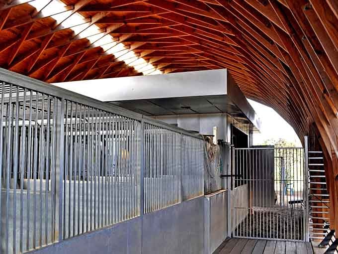 That curved wooden ceiling detail shows someone actually cared about making even the practical spaces beautiful, which is refreshingly old-school.