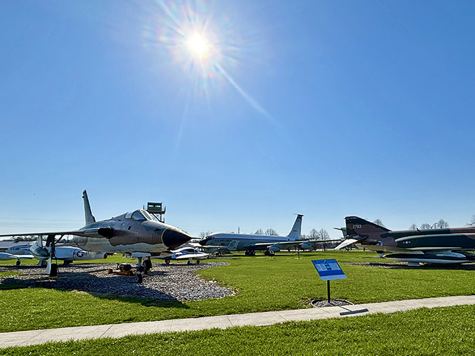 The sun is shining bright over the incredible aircraft collection at Grissom Air Museum. It is a beautiful day for flying!