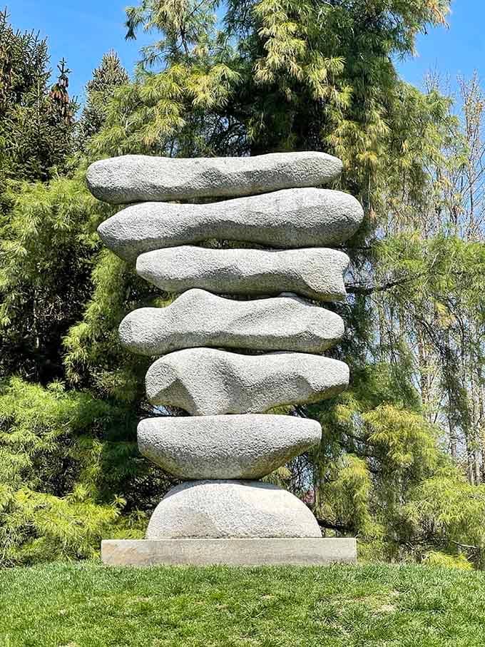 Someone's been playing the world's fanciest game of Jenga, and honestly, we're here for this gravity-defying masterpiece.