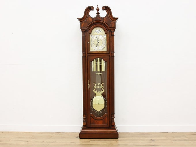 This stately grandfather clock has been keeping time longer than most of us have been alive.