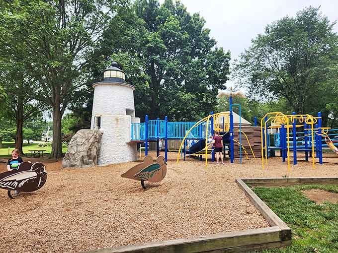 Millard Tydings Memorial Park offers playground fun with a lighthouse twist for the next generation.