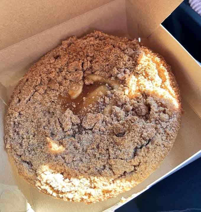 That crumb topping is thicker than a phone book and infinitely more satisfying to dig into.