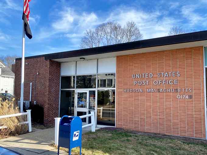 Even the post office looks charming here, proving Hudson makes everything a little more picturesque.
