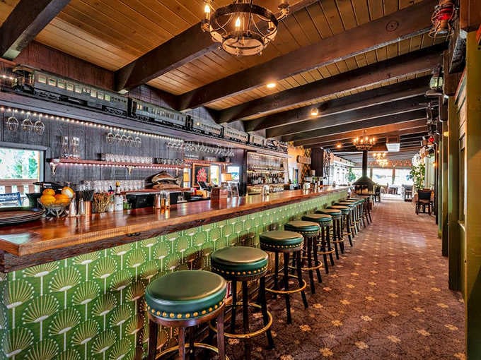 That bar counter looks like it could tell a thousand stories, if only the walls could talk.