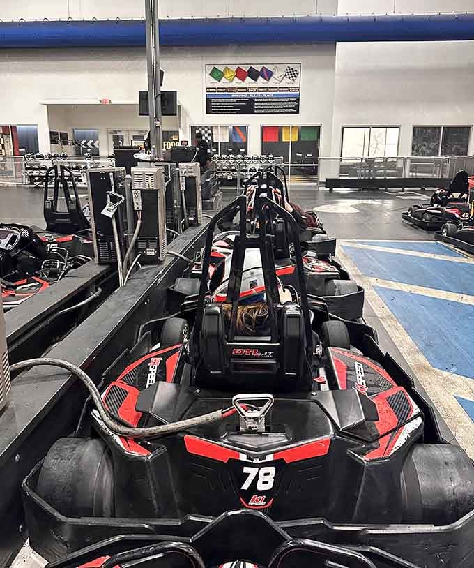 Kart number 78 waiting patiently to teach you humility, one hairpin turn at a time.