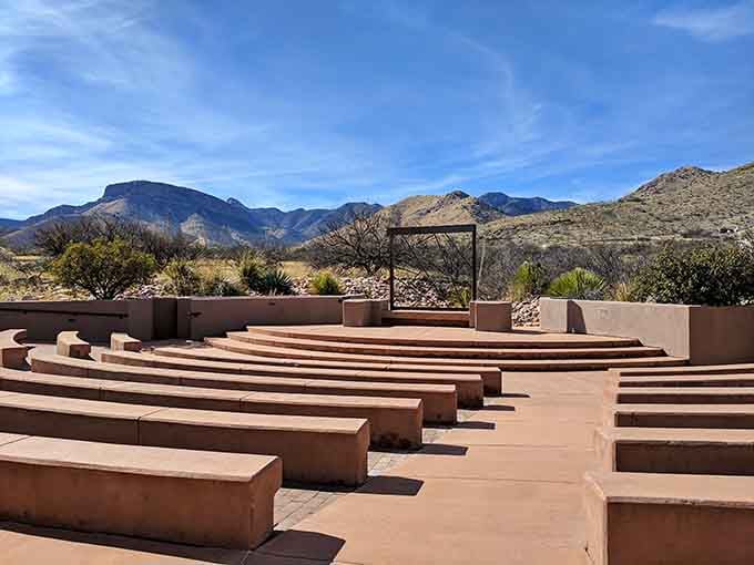 An outdoor amphitheater where the Whetstone Mountains provide better backdrop than any Broadway set designer could imagine.