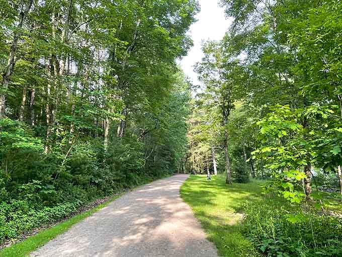 Tree-lined paths that make you forget you're still in Pennsylvania and not some fancy resort brochure.
