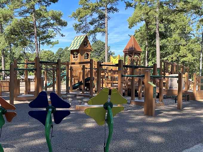 The James L. Morgan Recreation Complex playground looks like it was designed by someone who actually remembers childhood fun.