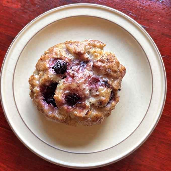 This blackberry scone proves that fruit and flaky pastry can achieve a level of harmony most marriages only dream about.