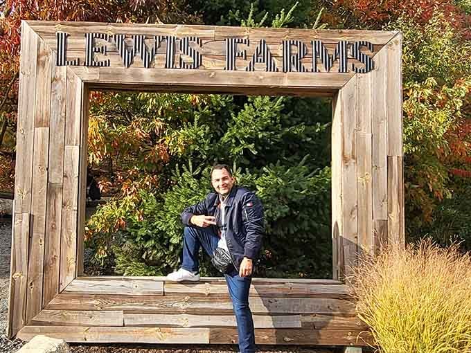 That giant frame isn't just Instagram bait, it's proof that Lewis Farms understands the assignment when it comes to visitor fun.