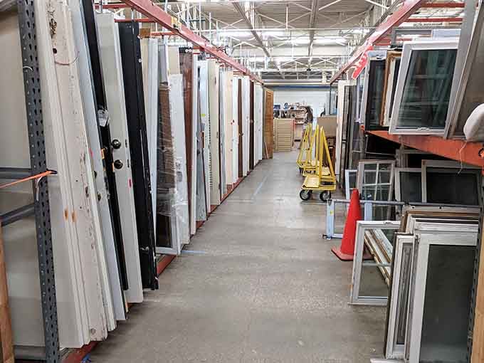 Doors and windows lined up like they're auditioning for a home renovation show—and they're all hired.