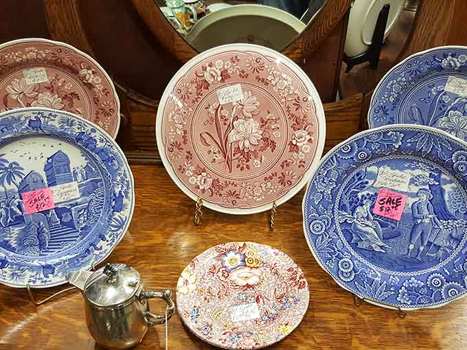 These decorative plates weren't meant for actual dining, just for making your grandmother's dining room look impossibly fancy.