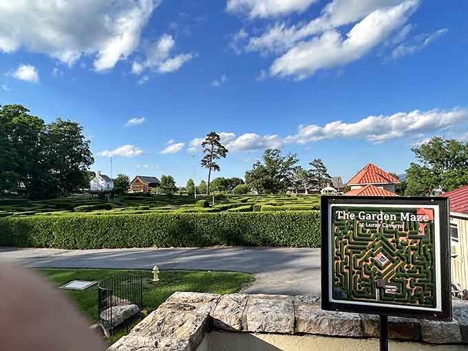 Getting lost never looked so appealing, especially when the mountains are watching over your maze adventure.