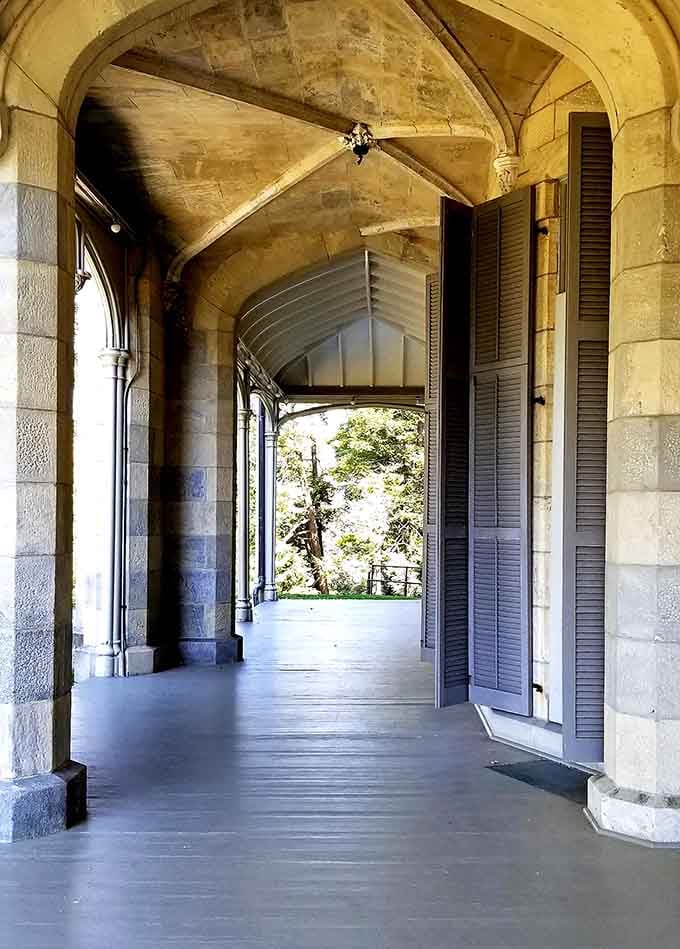 This veranda proves that even in the 1800s, people knew the importance of a good covered porch for dramatic entrances.