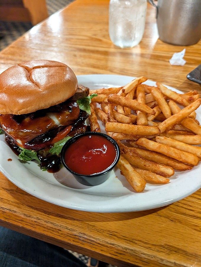 This burger comes with enough fries to share, though you probably won't want to do that.