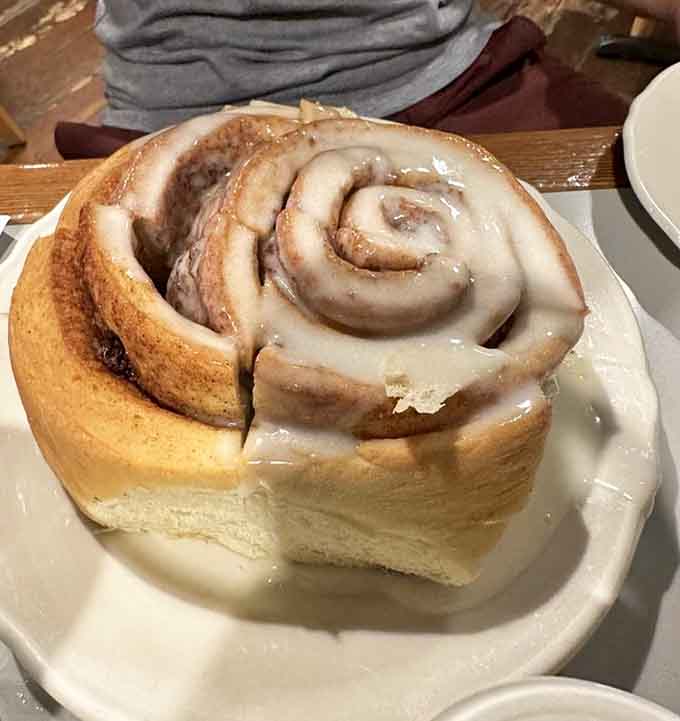 This isn't just a cinnamon roll, it's a commitment, a relationship, possibly a life-altering decision you'll never regret.
