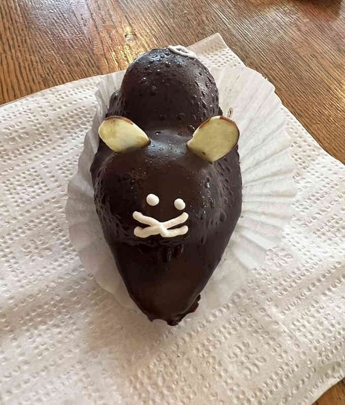 A chocolate mouse so adorable you'll feel guilty eating it. You'll get over that quickly, though.