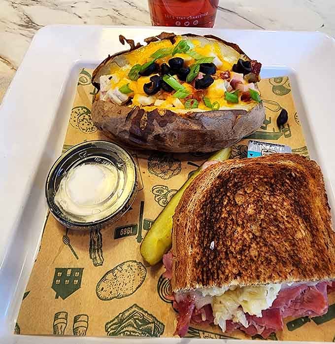 The Reuben meets its match with the legendary Spud Max, because sometimes one indulgence simply isn't enough for lunch.
