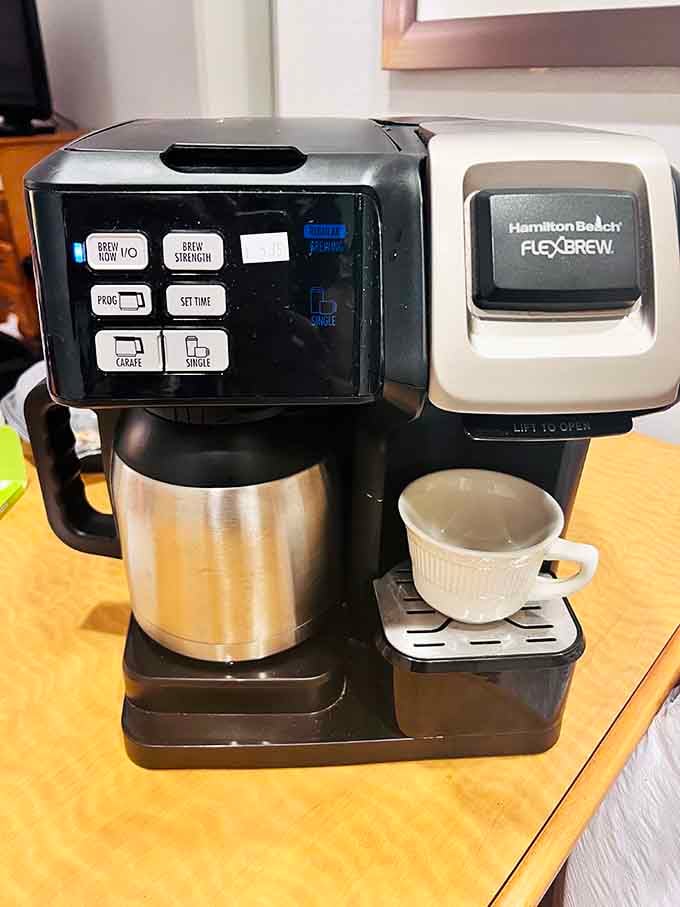 That Hamilton Beach coffee maker is ready to brew your morning joe without brewing financial disaster.