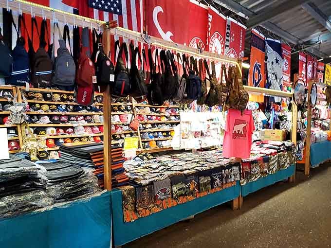 When your wardrobe needs range from Roll Tide to rock and roll, this booth has you covered, literally.