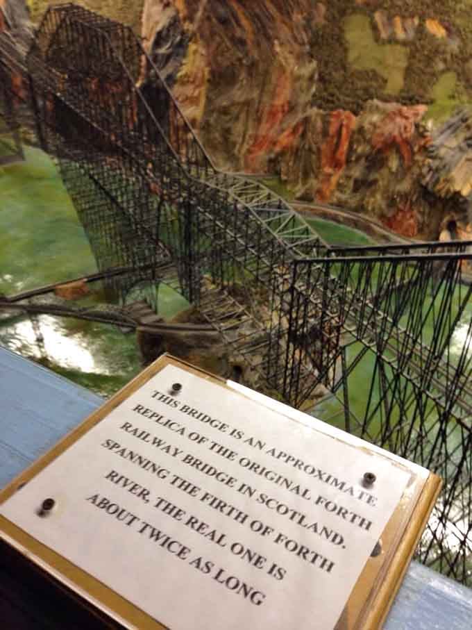 Scotland's famous Forth Railway Bridge gets the miniature treatment, proving some engineers just can't help showing off their skills.