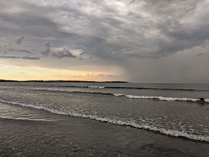 Dramatic skies and rolling waves creating the kind of moody beauty that makes you feel philosophical instantly.