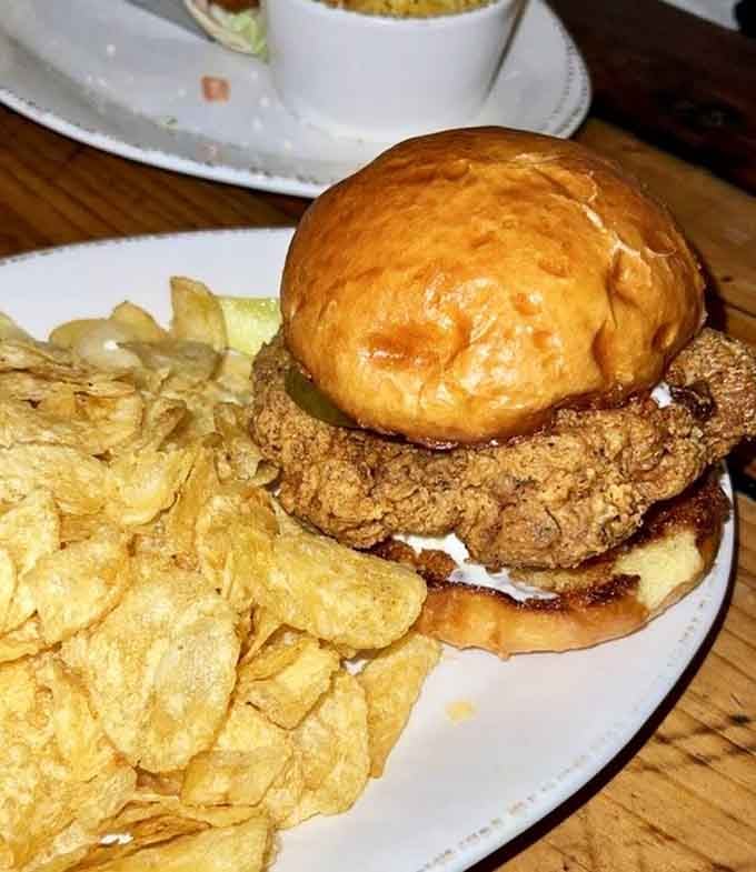That crispy chicken sandwich on a brioche bun looks like it could solve most of life's problems.