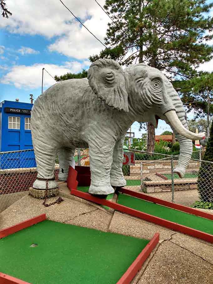 An elephant never forgets, especially when you miss that easy putt right in front of him.