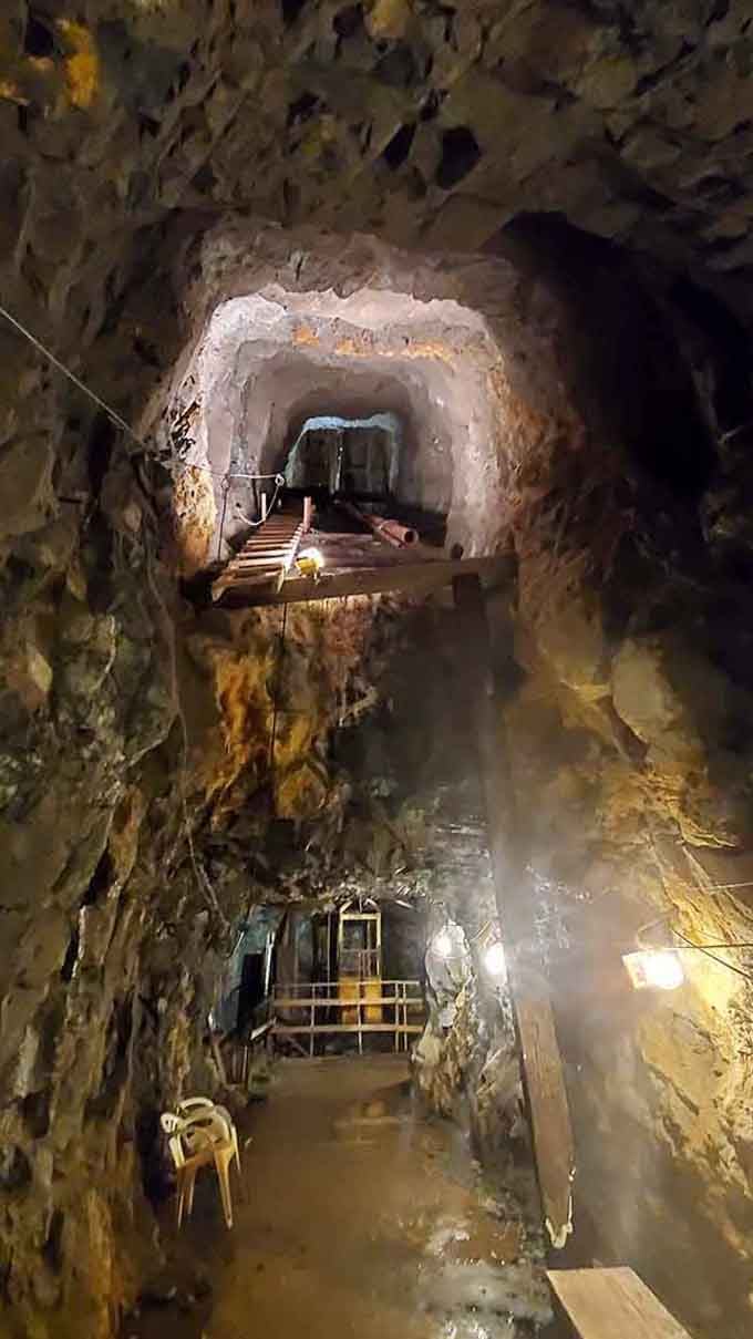 Looking down this shaft makes you realize miners had nerves of steel and possibly no fear whatsoever.