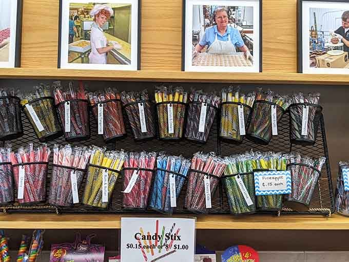 Candy sticks lined up like sweet little soldiers, ready to transport you straight back to your childhood corner store.