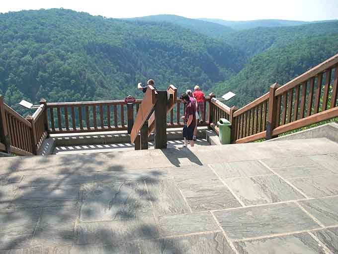 The observation deck where countless visitors have stood slack-jawed, cameras clicking, trying to capture what words can't quite express.