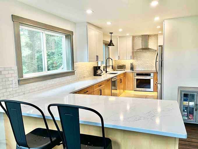 A kitchen so beautiful you might actually want to cook, or at least pretend while heating leftovers.