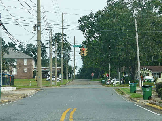 Tree-lined streets where neighbors still wave, proving some traditions survive even in modern Florida's chaos.