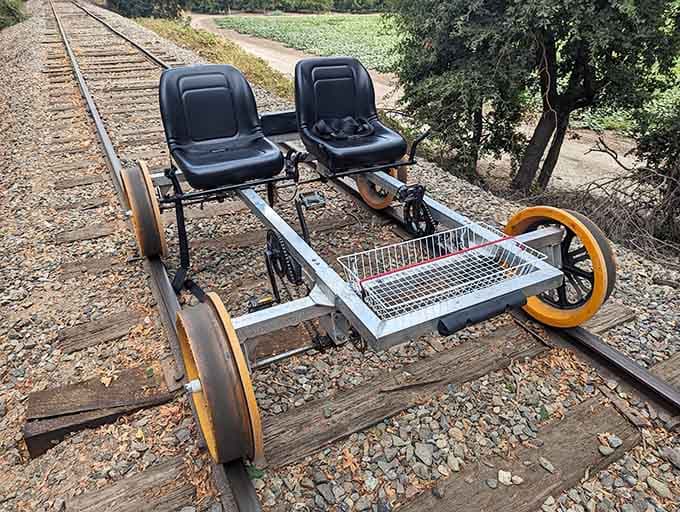 Those comfortable seats and orange wheels mean business, plus there's a handy basket for snacks.