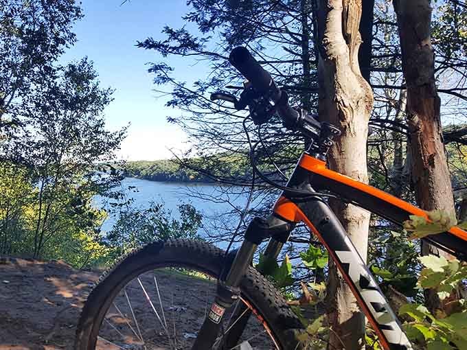 That moment when your bike gets a better view than most corner offices in downtown Hartford could ever offer.