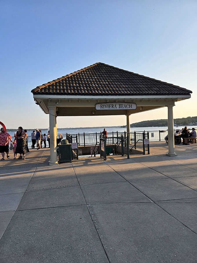Even the pavilion knows it's got the best seat in the house for lake-watching duties.