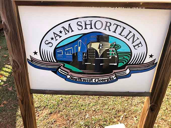 The SAM Shortline logo promises adventures through Southwest Georgia that your car's GPS could never deliver with such style.