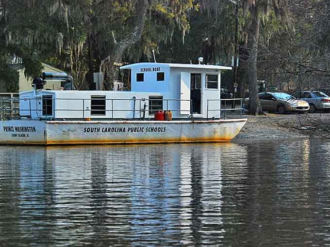 The school boat that ferries island children to class &ndash; because some commutes are actually adventures worth taking daily.