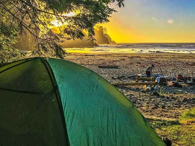 Waking up to this view makes sleeping on the ground feel like a five-star hotel experience.
