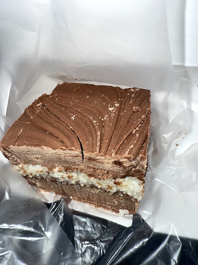 Layered chocolate fudge that looks like it requires both hands and zero shame to enjoy properly at breakfast.