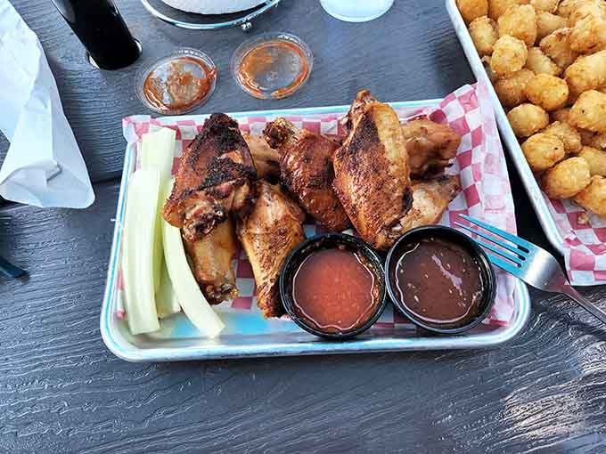 These smokehouse wings arrive golden and glistening, ready to make your taste buds sing hallelujah.