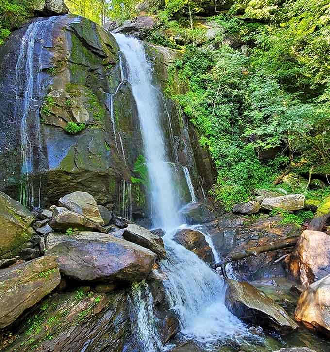 Upper Falls drops with the kind of grace that makes you forget about everything else for a while.