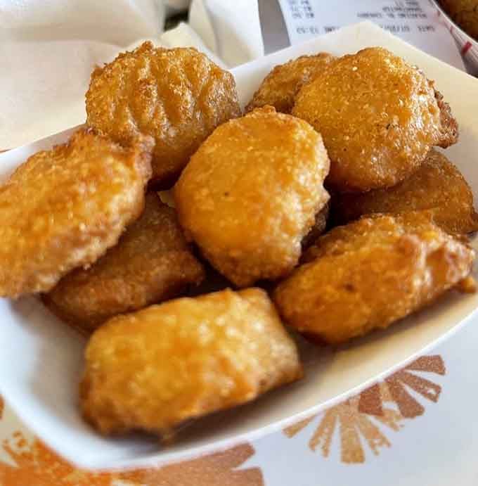 Corn nuggets so good they deserve their own fan club, crispy little nuggets of pure comfort and joy.