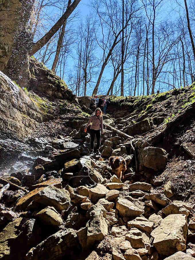 Nothing says "family bonding" quite like scrambling over ancient rocks together while questioning your life choices in the best way.