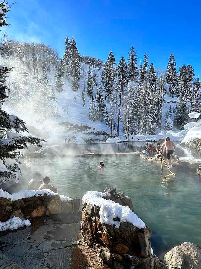 Winter soaking here feels like you've stumbled into Narnia, except warmer and with significantly fewer talking lions.